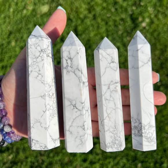 Handmade | Accents | 34 Inches Howlite Stone Healing Crystal Wands ...